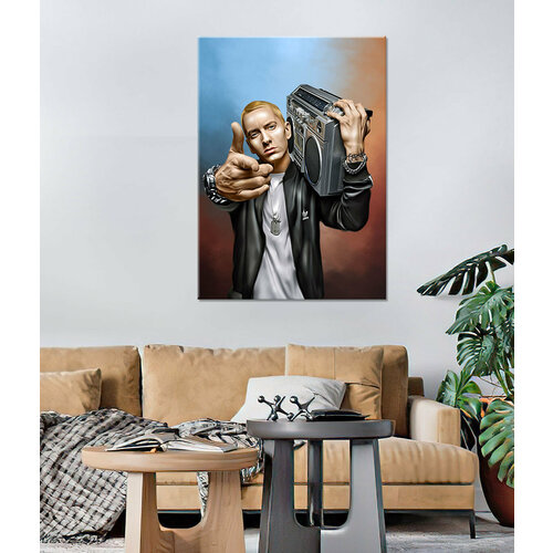 Картина/Картина на холсте/Картина на холсте для интерьера/Картина на стену/Картина в подарок для дома/Эминем Арт (5) - Eminem Art (5) 20х30