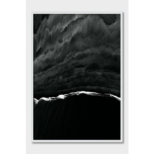 Постер для интерьера Postermarkt, 40х50 см в белой рамке, декор на стену Черно-белый #35