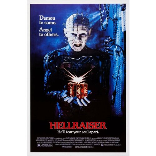 Плакат, постер на холсте Восставший из ада (Hellraiser, 1987г). Размер 21 х 30 см