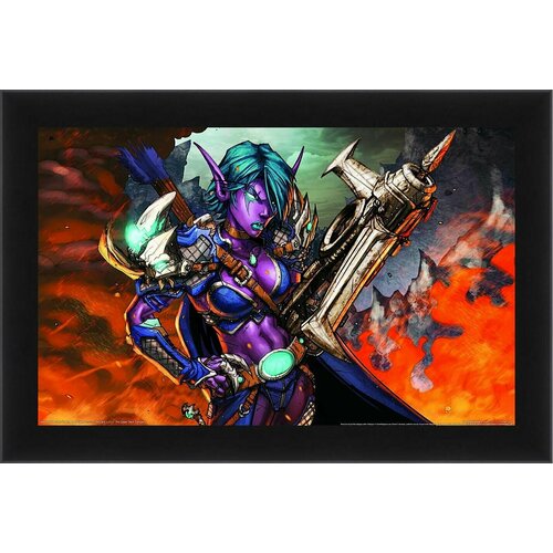 Плакат, постер на бумаге World Of Warcraft. Размер 30х42 см