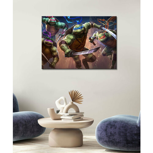 Интерьерная картина на холсте - Черепашки ниндзя реализм 20х30