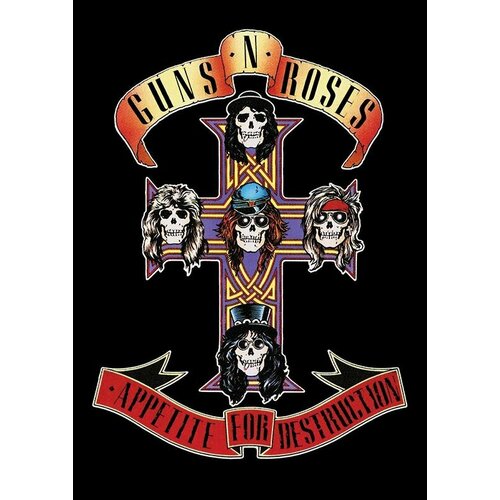 Плакат, постер на холсте Guns N Roses. Размер 60 х 84 см