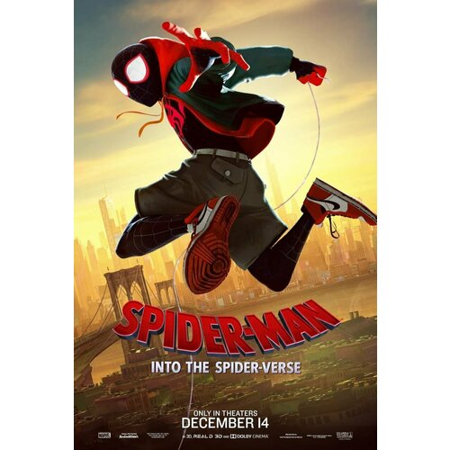 Плакат, постер на бумаге Человек-паук: Через вселенные (Spider-Man: Into the Spider-Verse, 2018г). Размер 60 х 84 см