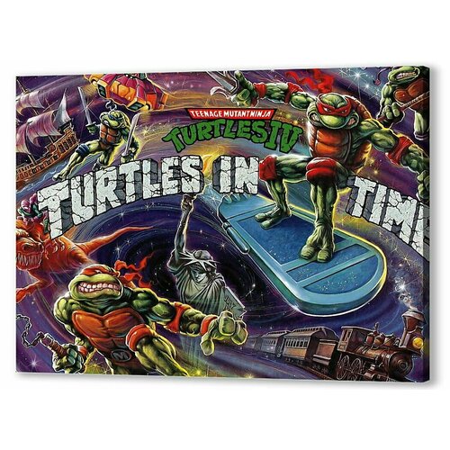 Плакат, постер на бумаге Teenage Mutant Ninja Turtles Iv: Turtles In Time. Размер 21 х 30 см