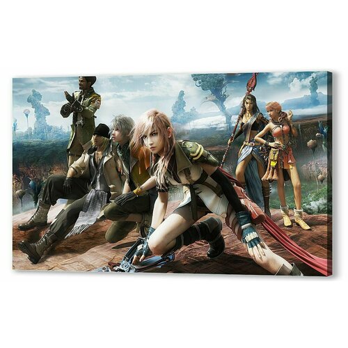 Плакат, постер на холсте Final Fantasy XIII. Размер 60 х 84 см