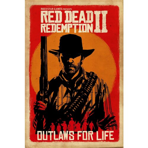 Плакат, постер на холсте Red Dead Redemption 2 (2018г). Размер 21 на 30 см