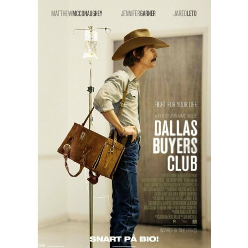 Плакат, постер на бумаге Dallas Buyers Club/Далласский клуб покупателей. Размер 21 х 30 см