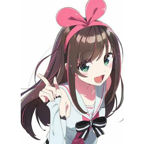 Плакат, постер на холсте Kizuna AI. Размер 30 х 42 см