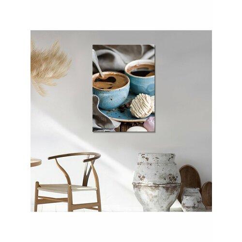 Картина на холсте с подрамником Кофе и десерт8 30х40