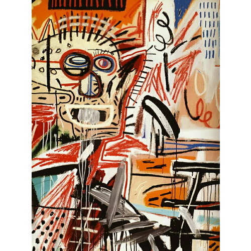Плакат, постер на бумаге Basquiat J. M.-Philistines/Баския Жан-Мишель/искусство/арт/абстракция/творчество. Размер 60 х 84 см