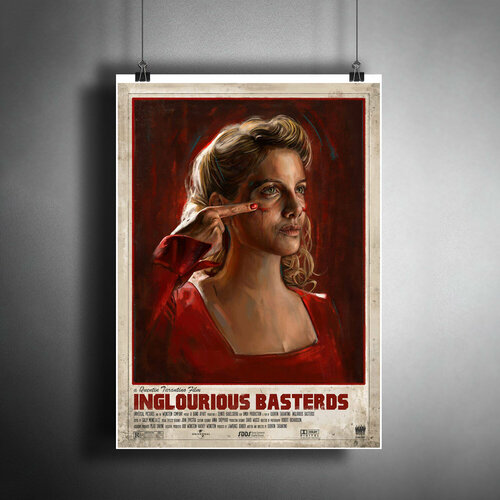 Постер плакат для интерьера "Тарантино: Бесславные ублюдки. Актриса Мелани Лоран"/ A3 (297 x 420 мм)
