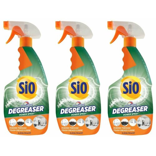 SIO Средство для удаления жира, грязи и известковых пятен Degreaser, 750 мл, 3 шт