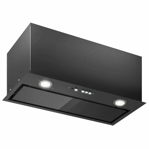 Кухонная вытяжка Elikor: Cube 60П-650 черный/стекло черное