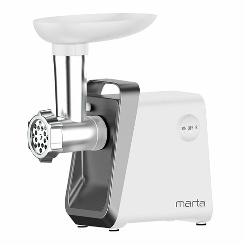 Мясорубка MARTA MT-MG2028A белый/серебро