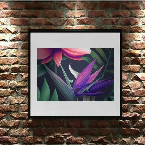Постер "floral huawei mate" от Cool Eshe из коллекции "Креатив", плакат на стену А4
