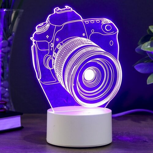 Светильник Risalux "Фотоаппарат", LED, RGB, от сети, 9,5х12х17см