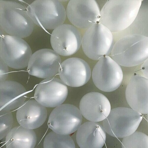 Воздушные шары с гелием белые 20 шт