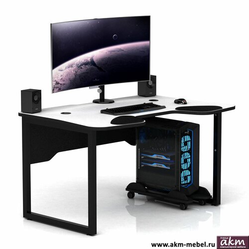 Игровой компьютерный стол DX PRO Soft (Квадрат) белый