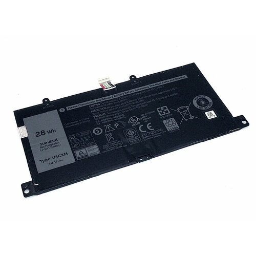 Аккумулятор 1MCXM для ноутбука Dell Latitude 11 5175 7.4V 28Wh (3780mAh) черный