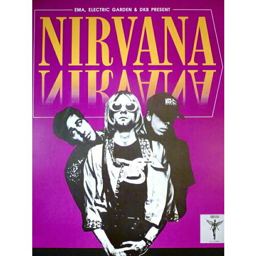 Плакат, постер на холсте Nirvana/Нирвана/музыкальные/поп исполнитель/артист/поп-звезда/группа. Размер 42 х 60 см