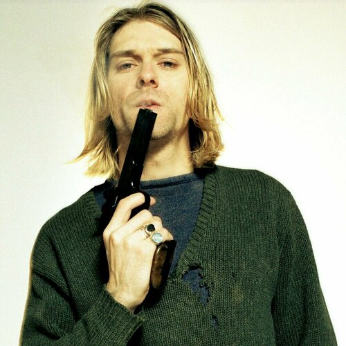 Плакат, постер на бумаге Nirvana-Kurt Cobain/Нирвана-Курт Кобейн. Размер 21 х 30 см