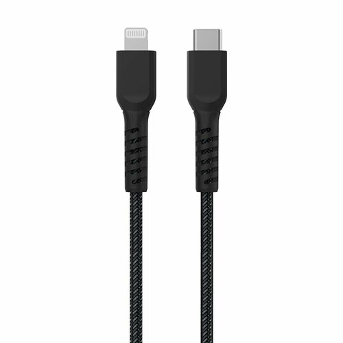 USB-кабель Lyambda, MFI, Type-C(m)/Lightning(m), 3A, 2,5м, чёрный, [LCLm25-BK]