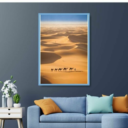 Постер Караван Верблюдов В Пустыне Сахара 60х90 см в тубусе ПолиЦентр
