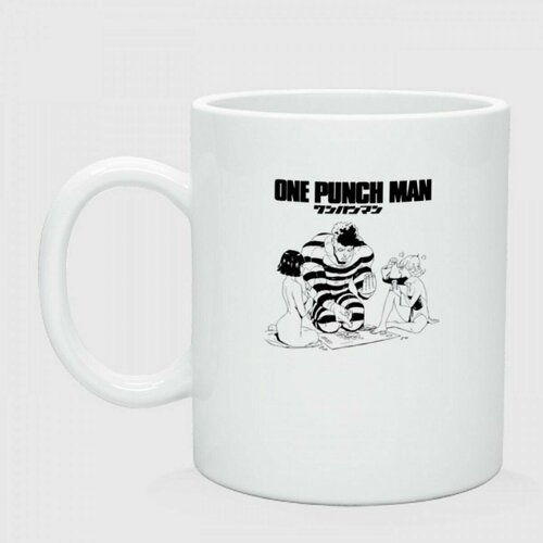 Кружка керамическая "Фубуки, Гомо Гомо Зек и Тацумаки играют One Punch-Man"