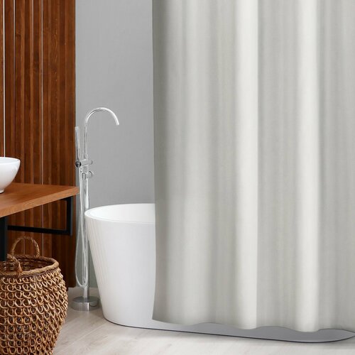 Штора для ванны «Классика», с люверсами, 180×180 см, полиэстер, цвет бежевый