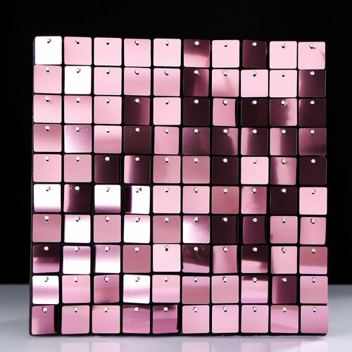 Панель с пайетками для фотозоны 30*30см розовый