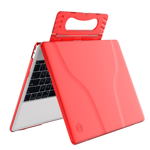 Чехол-накладка MyPads Topo для Huawei MateBook D 14 из пластика с удобной ручкой защитный противоударный красный