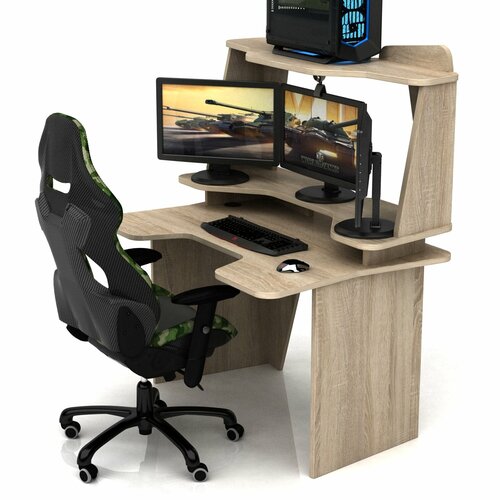 Геймерские игровые столы и кресла Геймерский компьютерный стол DX BIG COMFORT сонома