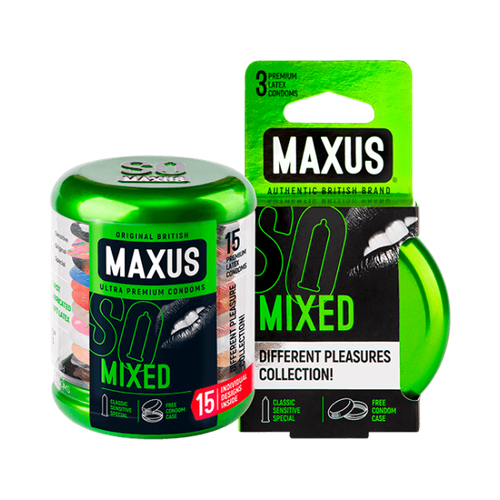 Maxus Презервативы Maxus набор Mixed №15 в железном кейсе