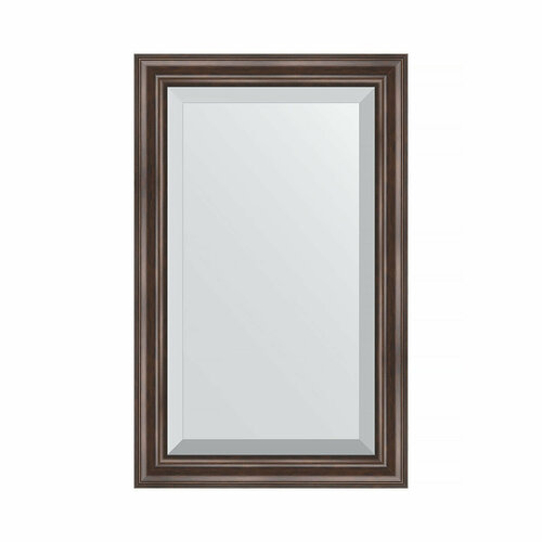 Зеркало с фацетом в багетной раме - палисандр 62 mm