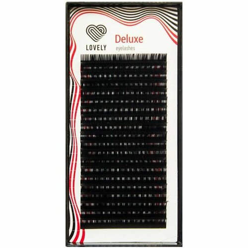 Ресницы Deluxe Lovely, отдельные длины, D/0.07/9 mm, 20 линий
