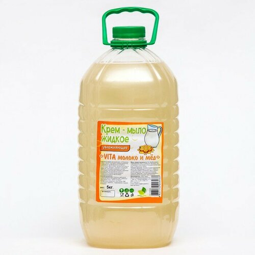 Крем-мыло жидкое Vita "молоко-мед", 5 кг (143024)