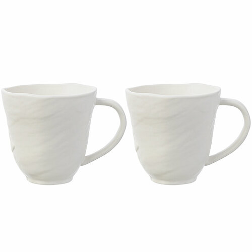 Кружка фарфоровая для чая и кофе белая White Cliffs 325 мл в наборе из 2 шт Liberty Jones LJ0000182
