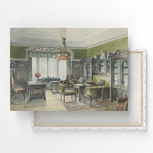 Картина на холсте, репродукция / Эдвард Лемсон Генри - Library Interior / Размер 40 x 53 см