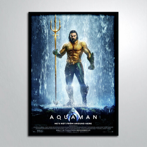 Постер в раме/Вселенная DC Аквамен Джейсон Момоа Водопад Aquaman