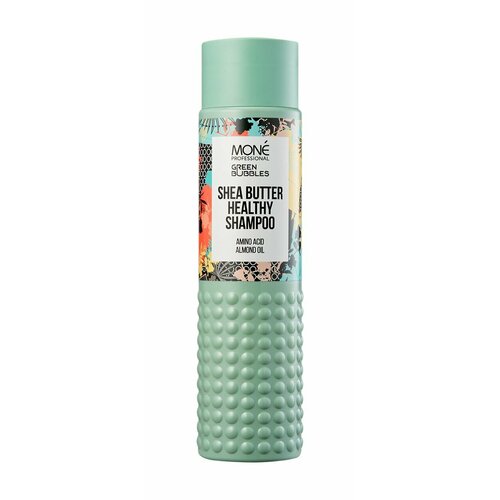 Укрепляющий шампунь для волос с маслом ши Mone Professional Green Bubbles Shea Butter Healthy Shampoo