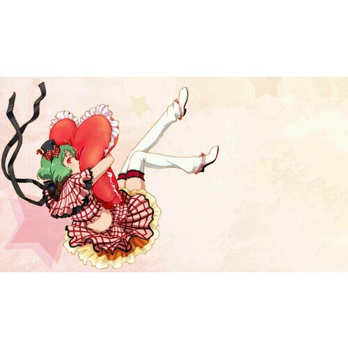 Картина на холсте 60x110 LinxOne "Девочка, подушка, сердце, костюм" интерьерная для дома / на стену / на кухню / с подрамником