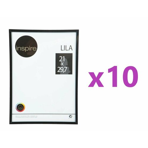 Рамка Inspire Lila 21x29.7 см цвет чёрный, 10шт