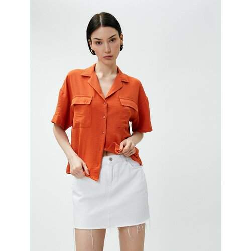 Рубашка  KOTON, размер 34, оранжевый