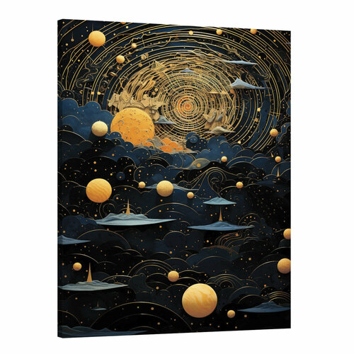 Интерьерная картина 50х70 "Космос коллаж"