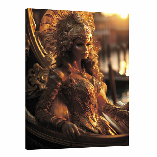 Интерьерная картина 50х70 "Женщина в венецианской маске"