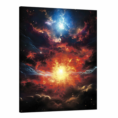 Интерьерная картина 50х70 "Астрономия: Великолепие звездного неба"
