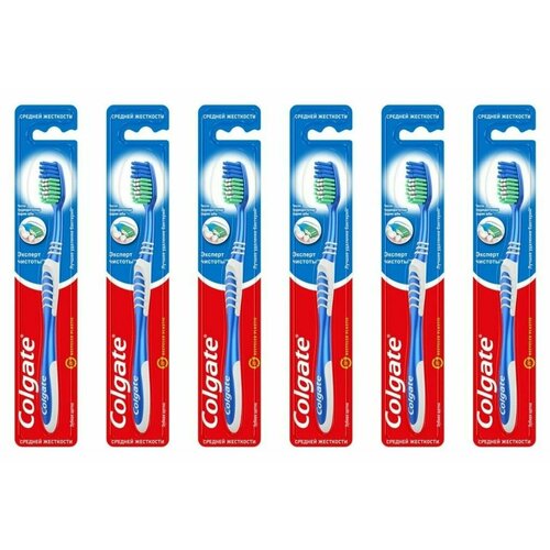 Colgate Зубная щетка Эксперт Чистоты, средние, 6 шт