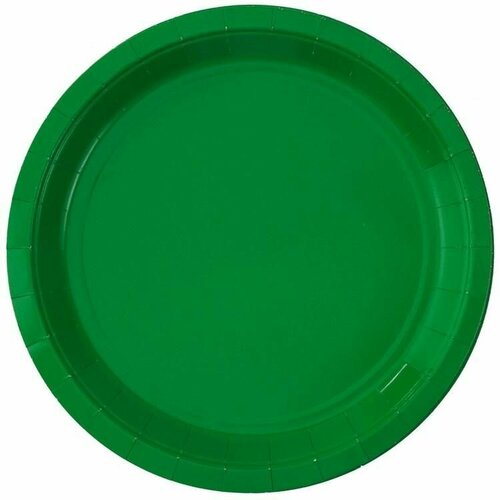 Одноразовая посуда для праздника, Весёлая затея, Тарелка зеленая 23см 6шт