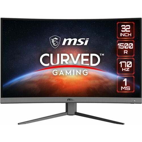 Монитор MSI 31.5" G32C4 E2 черный VA LED 1ms 16:9 HDMI матовая 3000:1 250cd 178гр/178гр 1920x1080 170Hz DP FHD 5.9кг