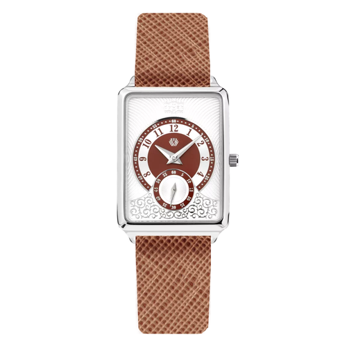 Наручные часы УЧЗ 3072L-3, коричневый, серебряный